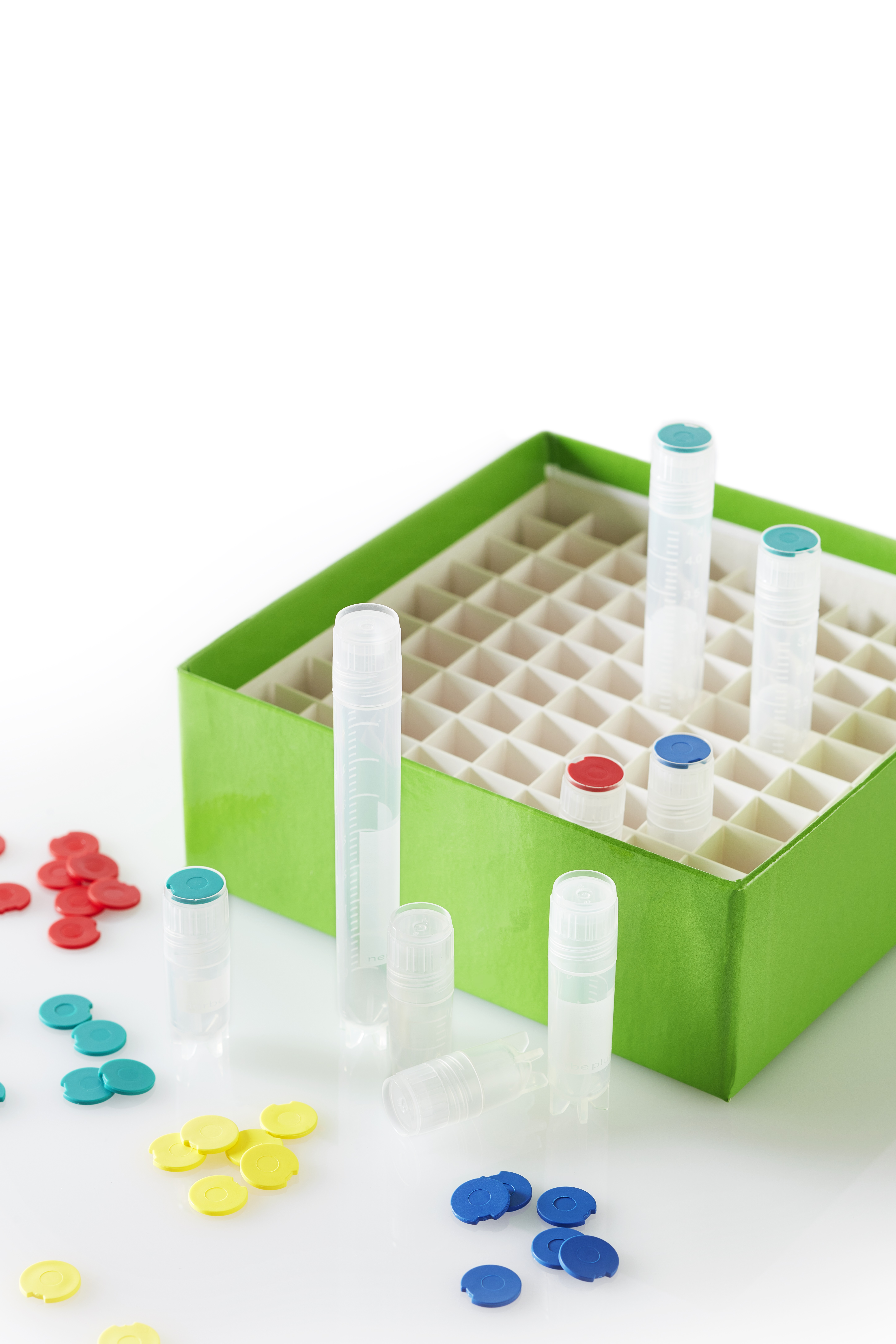 Insert for cryo tube lid, 5 different colors